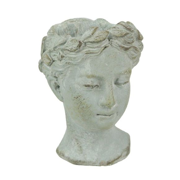 Mayrich | Other | Weathered Gray Greek Lady Statue Wall Mount Cement ...